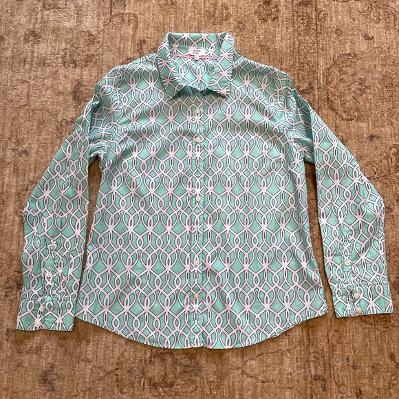 crown & ivy | Tops | Preppy Button Down Size L Light Green Crown And ...